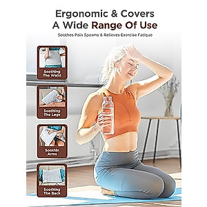 Heating Pad for Back & Cramps Relief,Electric Heat Pad Fast Heat,6 Level Heat Setting,3 Level Timming,Auto Shut Off,Machine Washable,Suitable for Back,Neck,Abdomen Pain Relief(Light Grey, 12'' × 24'')