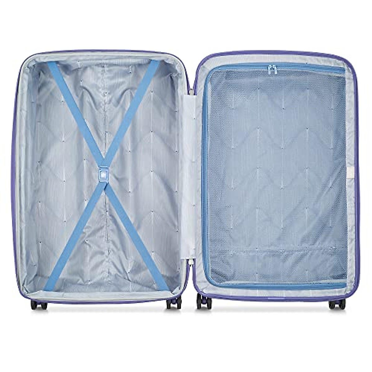 DELSEY PARIS Comete 3.0 Hardside Expandable Luggage with Spinner Wheels, Lavender, Checked-Large, 28 Inch