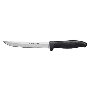 Dexter-Russell 6" Scalloped Utility Knife, Black