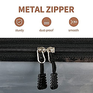 2 Packs Hat Organizer for Baseball Caps Baseball Hat Storage Transparent Windows Large Cap Organizer Carrying Handles Bag Dust-proof Breathable Hat Holder Extra Width 21.7’’L x 8.7’’W x 9.4’’H (Gray)