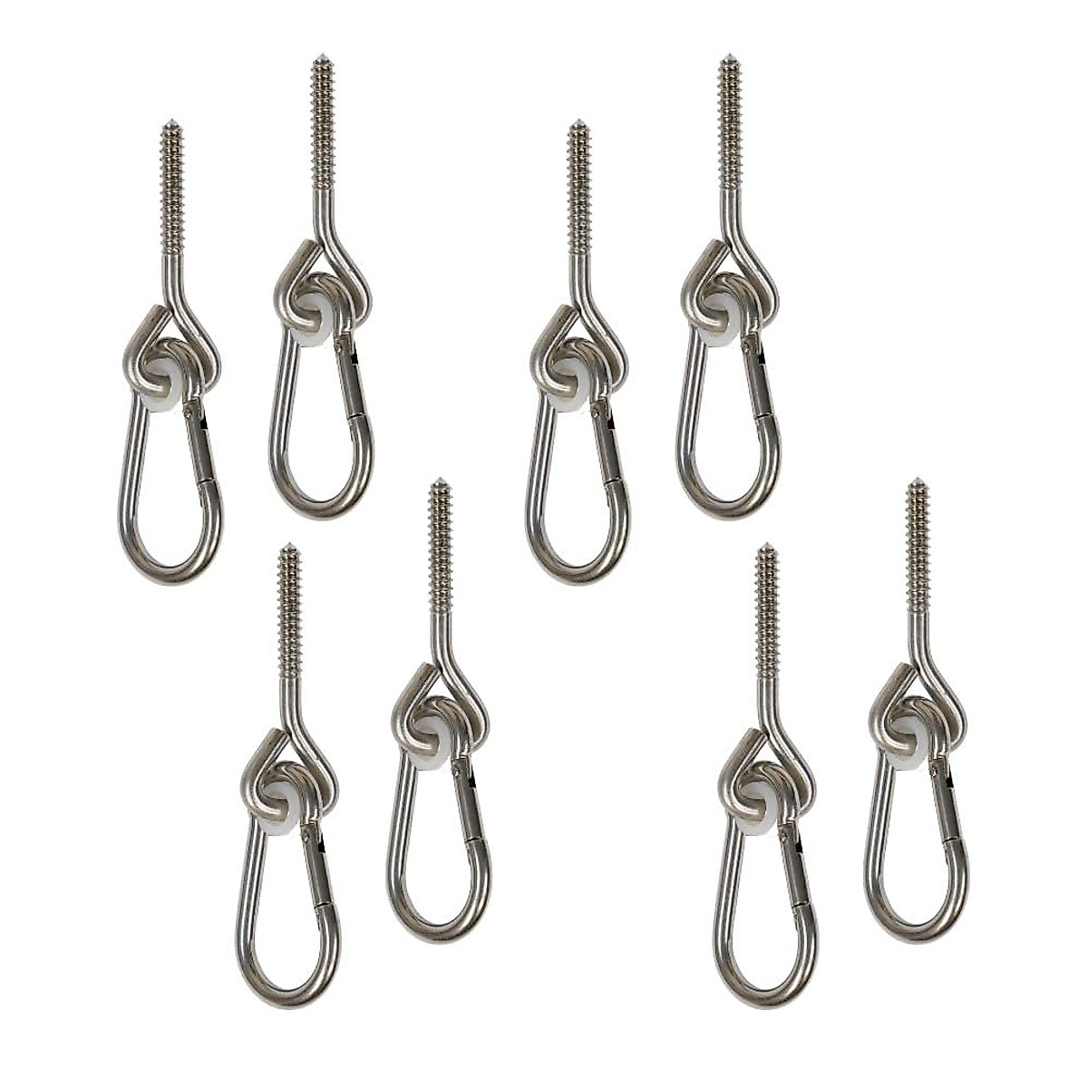 Barn-Shed-Play Stainless Steel Threaded Snap Hook Swing Hangers