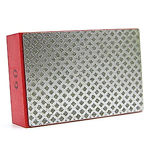 KEEYWOLT Diamond Hand Polishing Pads extremely Sharp Sanding Block Kit For Sanding Ceramic Tile Concrete Glass Stone Granite Marble-60#,100#,200#,400# 4Pcs(Grid)
