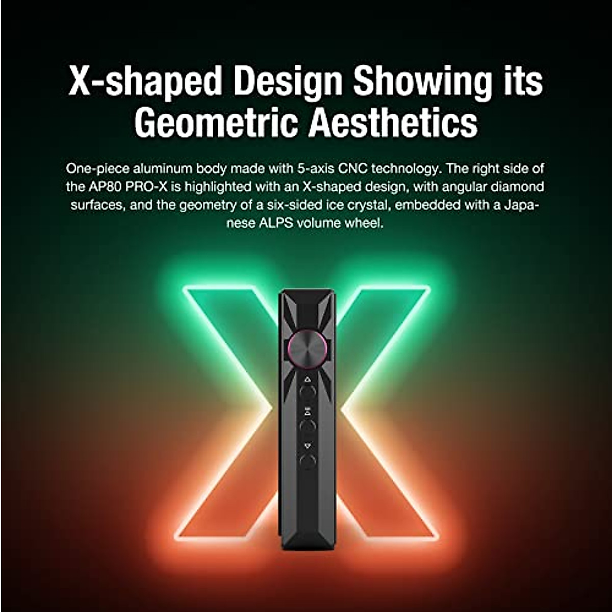 Hidizs AP80 PRO-X Portable Balanced Lossless MQA Bluetooth Music Player with Dual ESS9219C DAC Chips and Supports MQA 8X/LDAC/apt-X/AAC/USB DAC/DSD256/HiBy Link Hi-Res Audio Wireless DAP (Black)