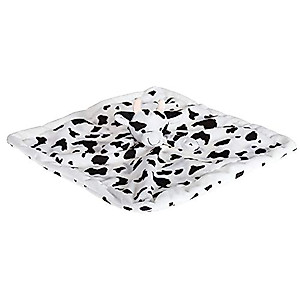 Apricot Lamb Stuffed Animals Cow Security Blanket Infant Nursery Character Blanket Luxury Snuggler Plush Baby Lovey(Cow, 13 Inches)