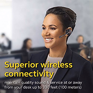 Jabra Engage 65 Wireless Headset, Convertible – Telephone Headset with Industry-Leading Wireless Performance, Advanced Noise-Cancelling Microphone, Call Center Headset with All Day Battery Life