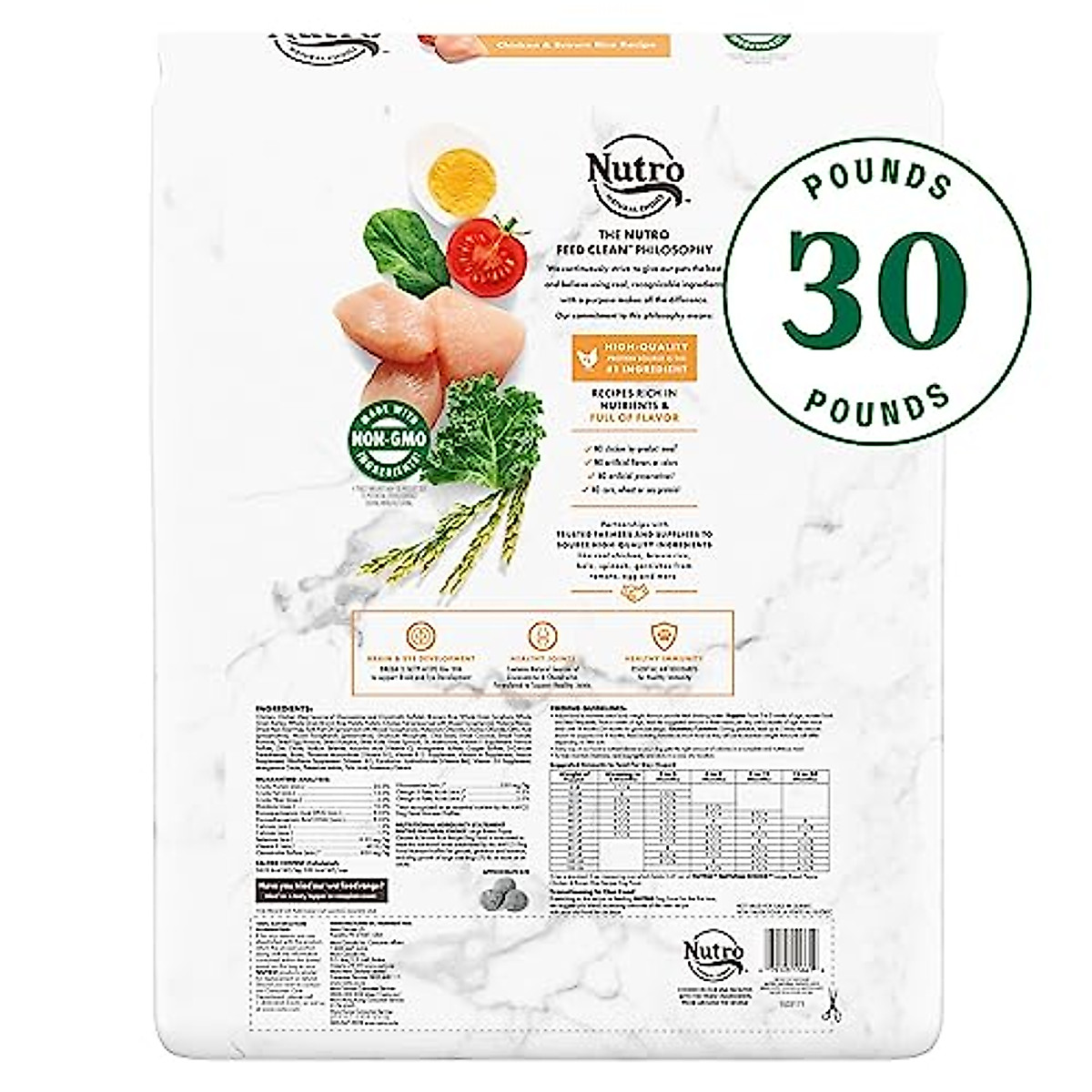 NUTRO NATURAL CHOICE Large Breed Puppy Dry Dog Food, Chicken & Brown Rice Recipe Dog Kibble, 30 lb. Bag