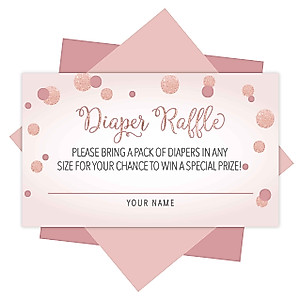 25 Baby Shower Diaper Raffle Tickets For Baby Shower Girl - Gold Baby Shower Games For Girls, Diaper Raffle Cards, Baby Raffle Tickets, Baby Shower Invitation Inserts, Baby Shower Ideas