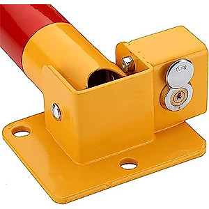 Parking Barrier Post Safety Bollard T-Shaped Heavy Duty Car Parking Space Lock Bollard Folding Lane Parking Barriers Security Posts for Private, Business, with Screws & Key (Color : Yellow, Size : 5