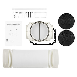 AKDY 30 in. 343 CFM Convertible T-Shape Wall Mount Black Stainless Steel Kitchen Range Hood with Touch Panel and Carbon Filters