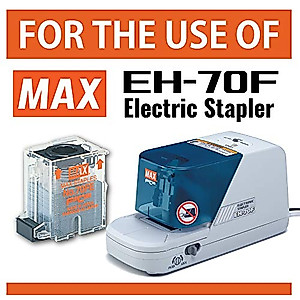 Max NO70FE Staple Cartridge for EH-70F Flat-Clinch Electric Stapler (Box of 5000)