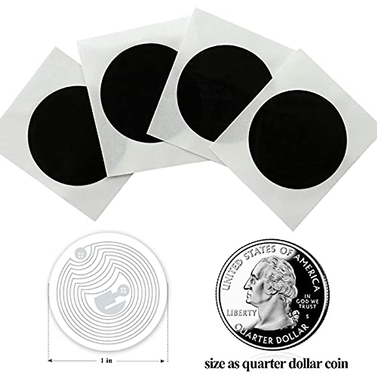 50pcs NFC Stickers NFC Tags Sticker NTAG215 Black NFC Stickers Round (25mm) Rfid Sticker, Blank NFC Tag 504 Bytes Programmable NFC Tag Sticker,Compatible with Android and All Other NFC Enabled Devices
