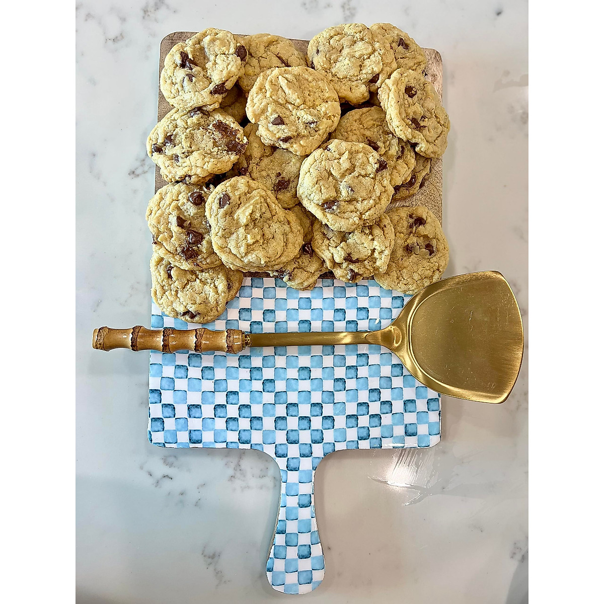 Bamboo Stainless Steel Cooking Tools Utensils Stainless - Brass/Gold Cooking and Serving Utensils - Gold Kitchen Utensils - Bamboo Wood Handled Gold Kitchen Utensils For Gold Kitchen