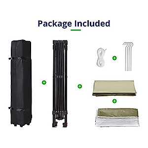 Quictent Clear Tent 10'x10' Ez Pop up Canopy with Sidewalls Instant Outddoor Gazebo Shelter Waterproof (Khaki)