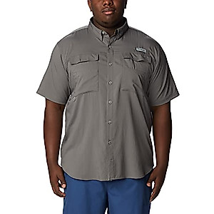 Columbia Men's Standard Blood and Guts IV Woven Short Sleeve, City Grey, X-Large