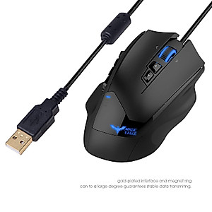 Havit MMO Gaming Mouse Wired 12000DPI 19 Programmable Button Optical Sensor Pixart PMW3360 (HV-MS735)