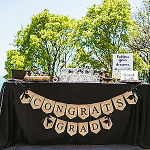 Mauts-inus 2023 Graduations Decorations Burlap Banner for Graduation Party Fireplace Wall Hanging Suitable for Family Graduation Party Classroom College High School Graduation Prom Decoration