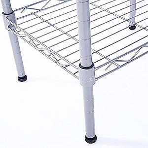 samanoya 4-Shelf Storage Rack,Adjustable Heavy Duty Storage Shelving Unit,Steel Organizer Wire Rack Use for Kitchen Pantry Laundry Garage Closet Utility (13.77" L x 9.84" W x 31.5" H)