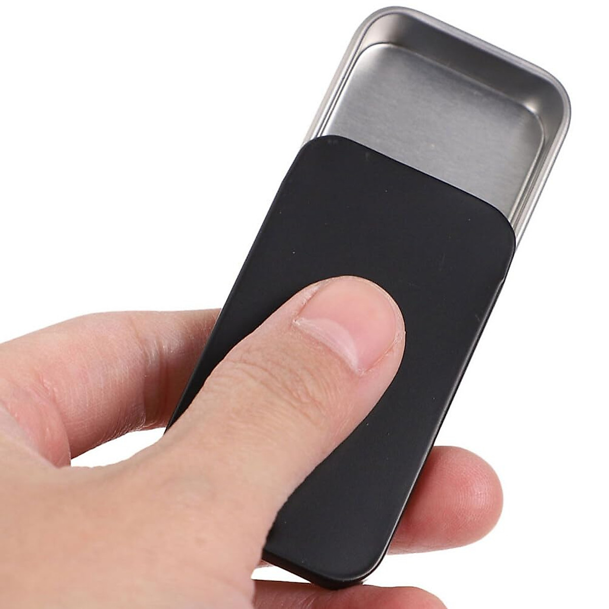 iplusmile Mini Slide Top Tin 2pcs Metal Rectangular Sliding Lid Boxes Containers Push-pull Case Coin Candy Storage Holder for Wedding Jewelry Lip Balm Cosmetic Organizer