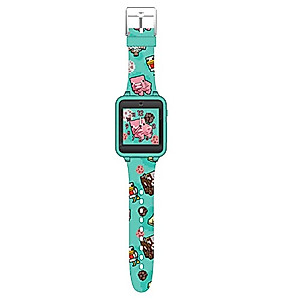 Accutime Minecraft Kids Green & Pink Educational Learning Touchscreen Smart Watch Toy for Girls, Boys, Toddlers - Selfie Cam, Learning Games, Alarm, Calculator, Pedometer & More (Model: MIN4161AZ)