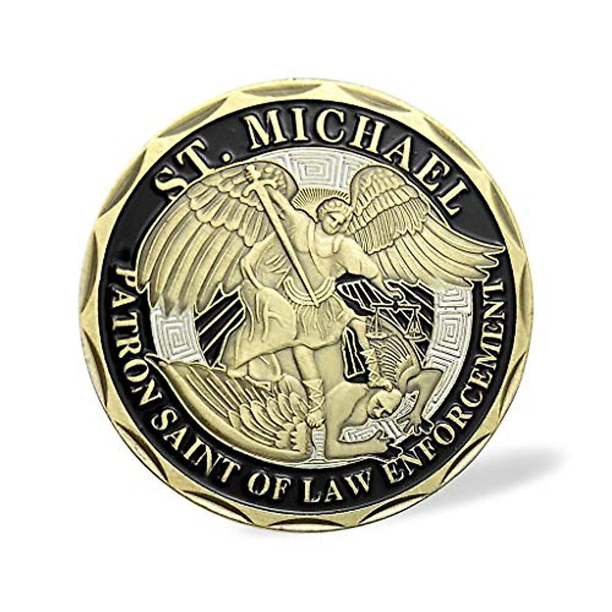 St. Michael Patron Saint of Police Officers Prayer Law Enforcement US Military Challenge Coin