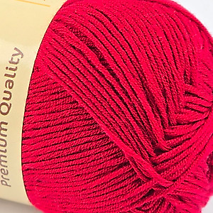 10-Pack Yonkey Monkey Skein Tencel Yarn - 70% Bamboo, 30% Cotton - Softest Quality Crocheting, Knitting Supplies - Lightweight and Breathable Fabric Threads 210 Meters