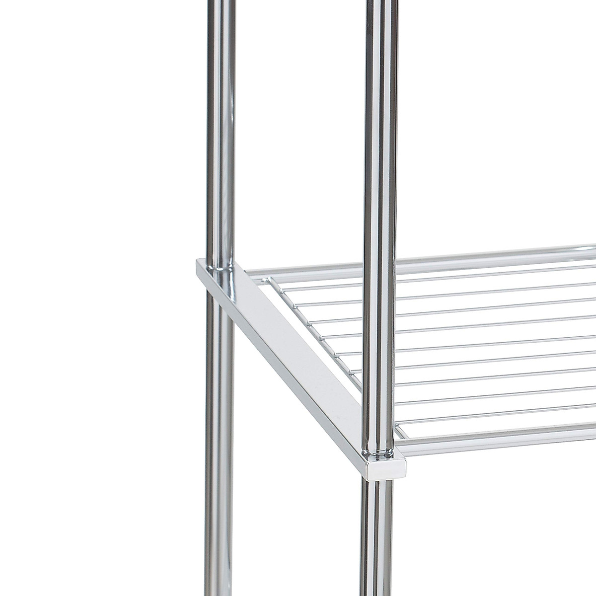 Organize It All 4 Tier Chrome Freestanding Bathroom Storage Shelf