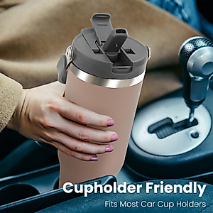 Riley Joy 40 oz 2.0 Stainless Steel Tumbler with Leak-Proof Lid and Straw, Double-Wall Vacuum Insulated Travel Mug for Coffee, Iced Tea, or Water - Ideal for Commutes and Outdoor