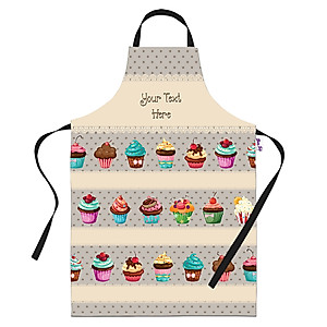 Bang Tidy Clothing Personalized Baking Aprons for Women Men - Cooking Chef Apron - Variety Cupcakes