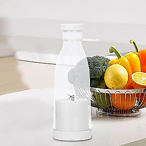 ＫＬＫＣＭＳ Electric Juicer Juice Mixer Office Kitchen Hiking Home Juicer Cup with Lids Personal Travel Blender for Outdoor Smoothies Shakes Watermelon, White