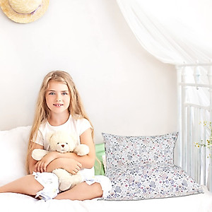 Colorful Butterfly Kids' Pillowcases, 2 Pack Cotton Toddler Pillow Cover Soft Pillow Shams, Travel Pillow Cases with Envelope Closure for Bedding, Standard 20" X 30" Pillowcase