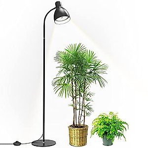 Bstrip Grow Light with Stand, 5000K Full Spectrum Plant Light for Indoor Plants, 25W LED Grow Light for Plants, Floor Grow Lamp with On/Off Switch, 59" H Stand with Adjustable Angle Light Bulb
