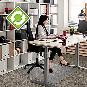 Floortex® Cleartex® Enhanced Polymer Rectangular Chair Mat for Carpets up to 3/8" - 48" x 60"