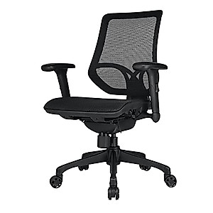 WORKPRO® 1000 Series Ergonomic Mesh/Mesh Mid-Back Task Chair, Black/Black, BIFMA Certified