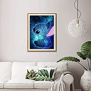 FILASLFT Stitch Diamond Painting, Diamond Art Stitch, Diamond Painting Kits for Adults, Diamond Painting Stitch Gem Art Craft DIY Home Wall Decor 12 x 16 inch (Galaxy Stitch Diamond Painting)