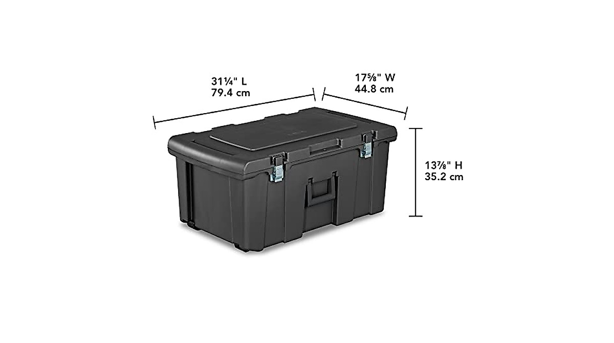 Sterilite Heavy Duty 16 Gallon Portable Plastic Footlocker Storage ...