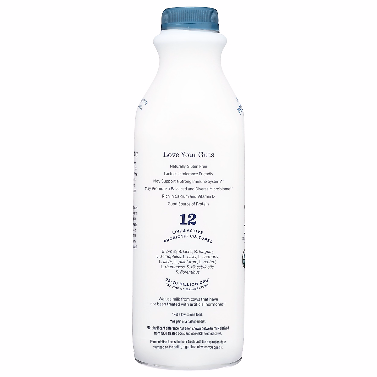 Lifeway Organic Low Fat Kefir, Plain, 32 Ounce, 11g Protein, 12 Live Active Cultures