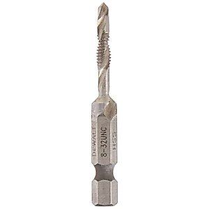 DEWALT DWADTQTR832 Impact Ready 8-32 UNC Drill Tap, 1/4" Capacity