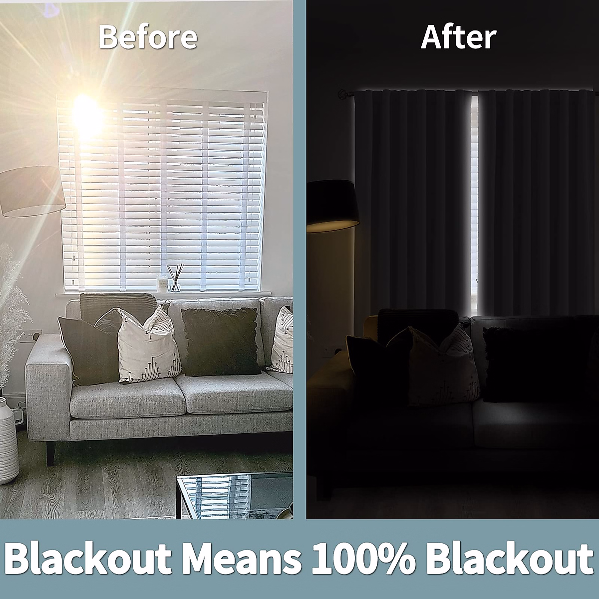 BGment Pure White 100% Blackout Curtains for Bedroom, Black Out Living Room 84 inch Panels with Thermal Liner, Rod Pocket and Back Tab Double Layer Room Darkening Drapes, 2 Panels, Each 52 x 84 Inch
