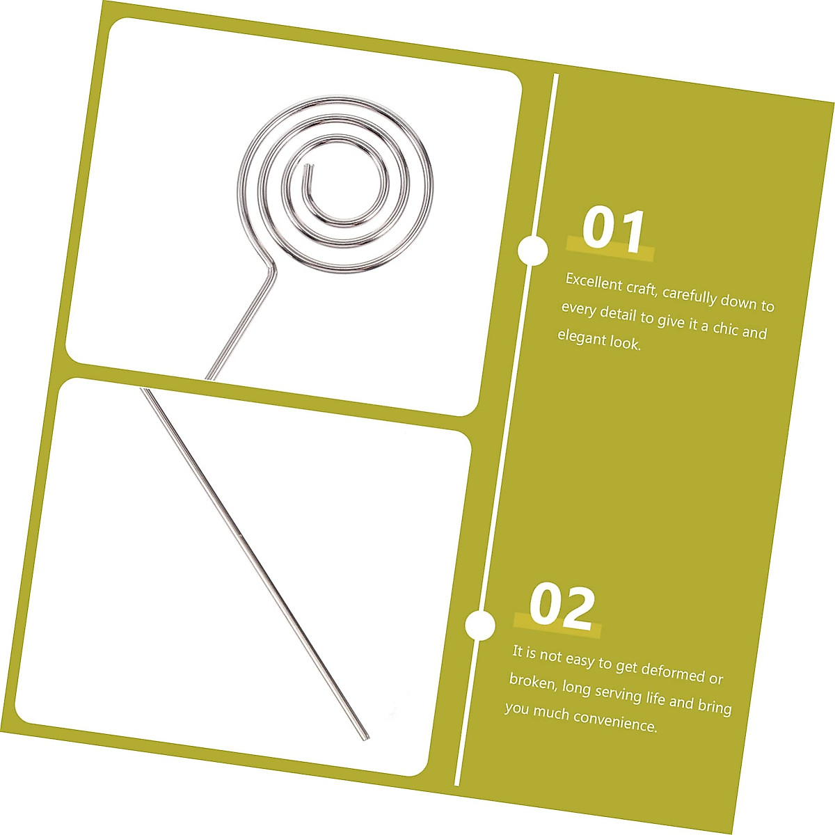 Kisangel 30pcs Prom Wedding Holder Name Ring Card Clips Bouquet Paper Holders Topper Photo Office Birthday Silver Clamp Decorative Picture Table Note Number Decor Accessories Pick Cake