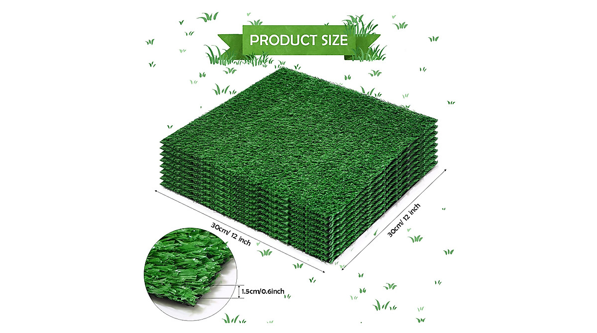 Realistic Artificial Grass Squares for Dollhouses & Decor