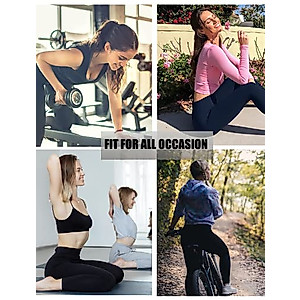 High Waisted Workout Leggings for Women Tummy Control Butt Lifting Compression Leggings Soft Yoga Pant-Plus Black…