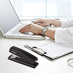 Office Stapler - Stapler for Staples - 20 Sheet Capacity (26/6) Staplers for Desk, 5000 ¼” Staples and Black Standard Staplers for Office, Home and School