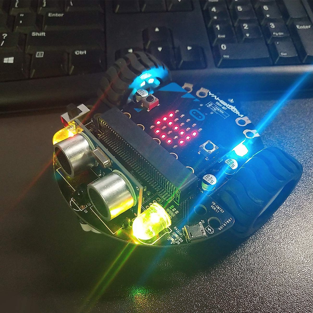 Yahboom Micro:bit DIY Coding Science Building Kit Smart Toys Car Robotic Kit Learning Educational STEM Projects for Kids Ages 8-12（Without Microbit）