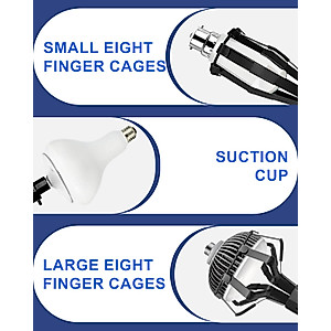 SKGPOLE 26FT+ Reach Light Bulb Changer for High Ceilings with 5-20 Foot Telescopic Extension Pole, Light Bulb Extension Pole Changer with Baskets and Suction Cup for High Ceilings and Recessed Lights