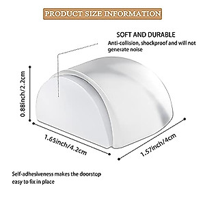 VIDELLY 3 Pieces Door Stopper Transparent Self-Adhesive Door Stopper Floor Wall Buffers Protector Acrylic Shower Door Stopper No Drilling for Home Office Protect Walls and Furniture, Clear, 4cm/1.57in