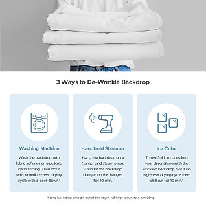 Julius Studio 10 x 12 ft. (W x H) Pure White Photography Background Backdrop Screen, High Density > 150GSM, Long Lifespan Premium A+ Grade Synthetic Material, Professional Photo Video Studio, JSAG121