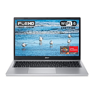 acer Aspire Thin and Light Laptop 2023, 15.6" Full HD Display, AMD Ryzen 3 7320U 4-Core Processor, 8GB LPDDR5, 512GB SSD, Long Battery Life, WiFi 6, HDMI, Type-A&C, Windows 11 Home, GM Mousepad