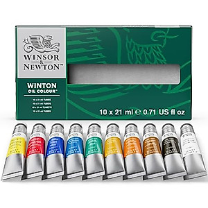 Winsor & Newton Winton Oil Color Paint, Basic Set, 10 x 21ml Tubes