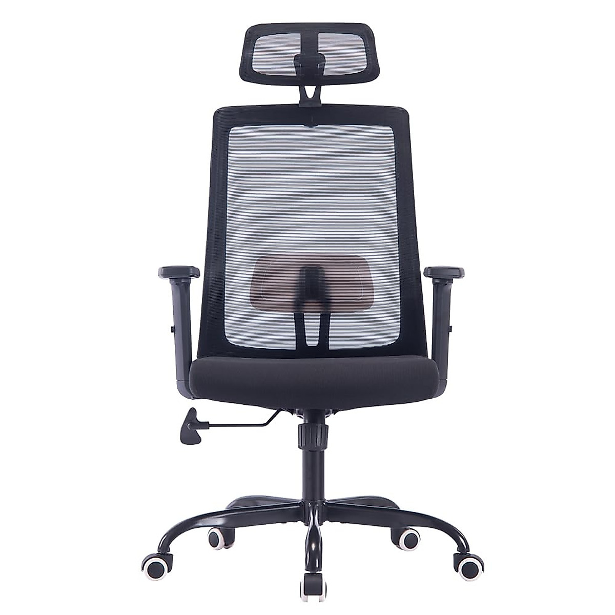 Whiterye Office Chair Lumbar Support Mesh Office Chair Swivel Desk Chair with Adjustable headrest and Armrest Ergonomic High Back Office Chair,Black.