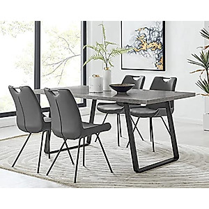 Armen Living Coronado Dining Table, Cement Gray, 35.5 in x 71 in x 30 in
